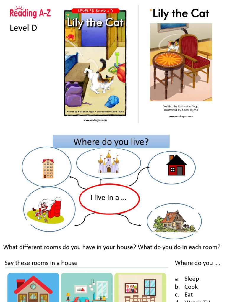 Exploring Rooms with Lily the Cat | PDF | Foreign Language Studies