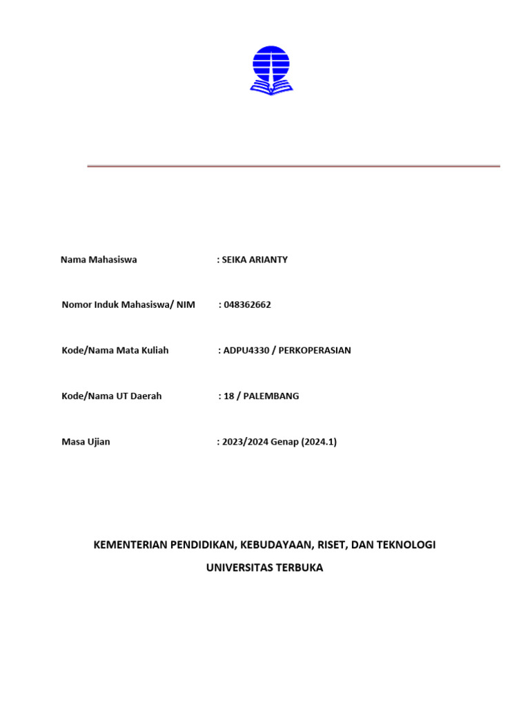 Buku Jawaban TMK 1 Seika Arianty 048362662 Pengantar Ilmu Ekonomi | PDF