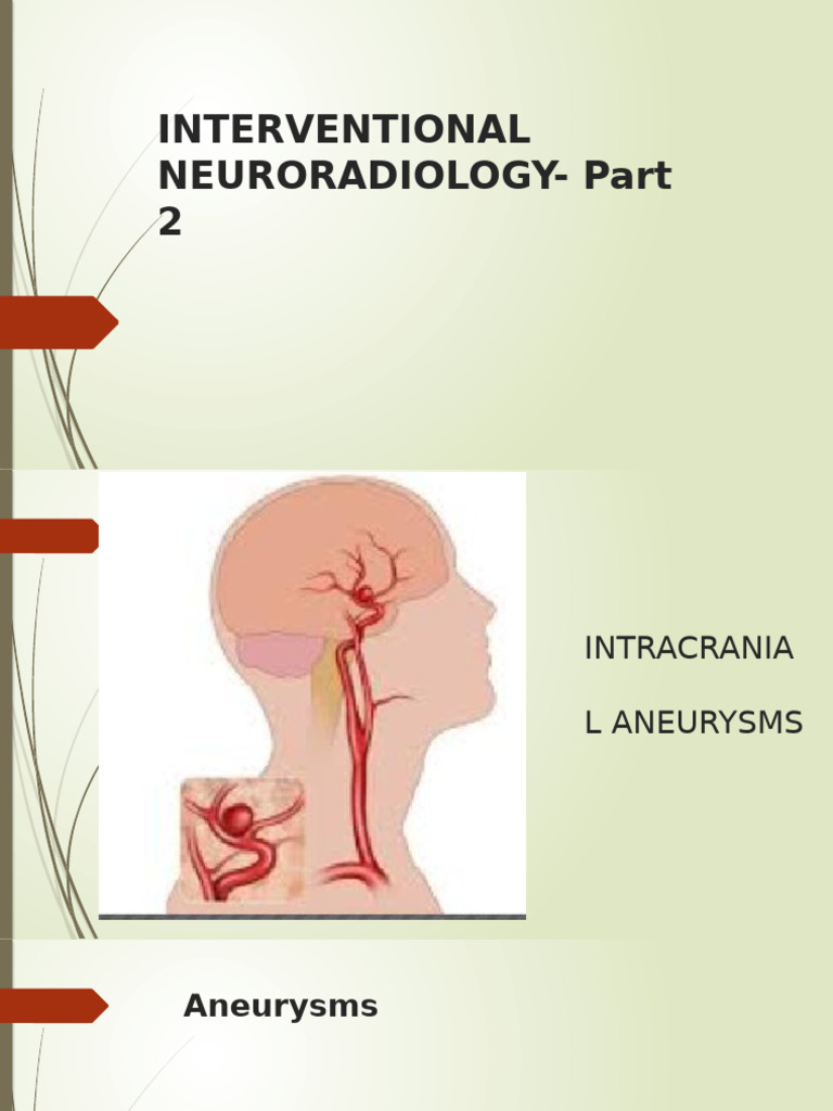 Endovascular Treatment of Intracranial Aneurysms | PDF | Art | Science & Mathematics