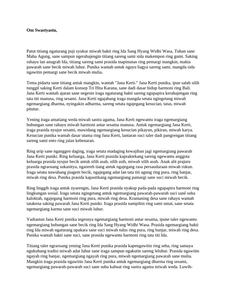 Pidarta Bahasa Bali | PDF | Agama & Spiritualitas