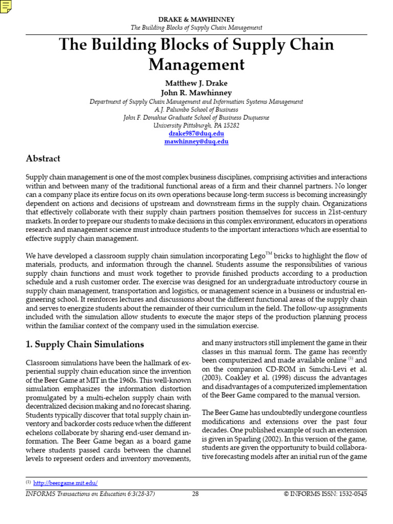 Building Blocks of SCM | PDF | Simulation | Supply Chain