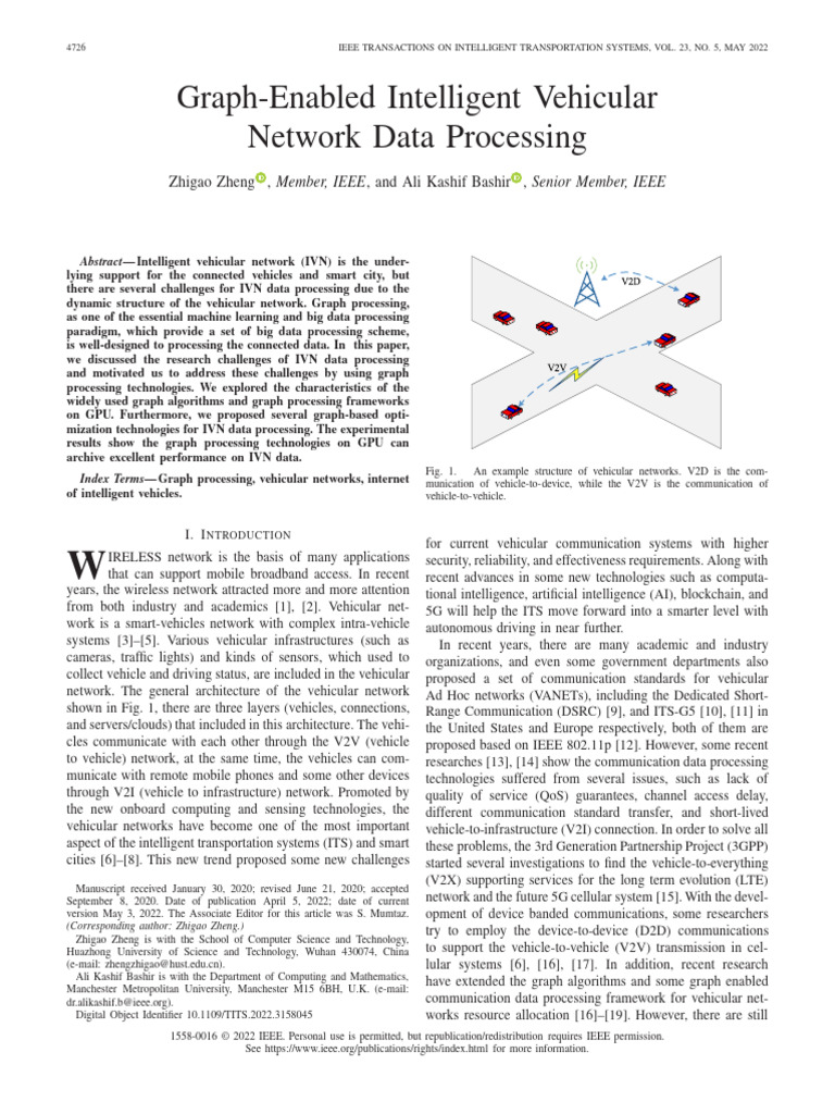 3 Graph-Enabled Intelligent Vehicular Network Data Processing | PDF | Computer Network | Vertex ...