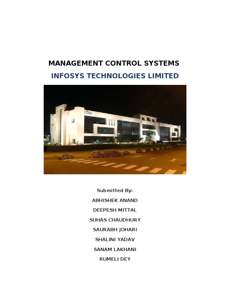 Infosys Management Control Systems Overview | PDF | Audit | Regulatory ...