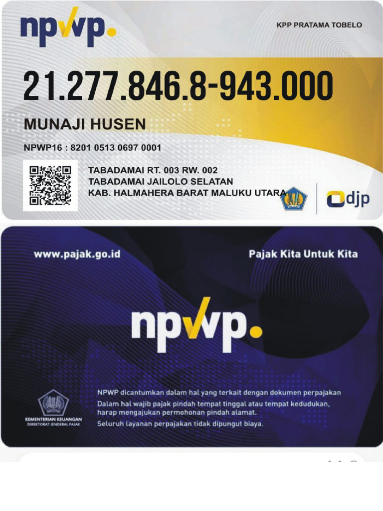 NPWP Munaji Husen | PDF