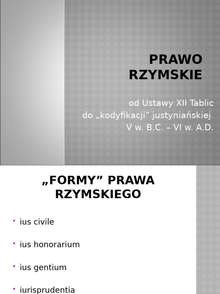 Prawo Rzymskie | PDF