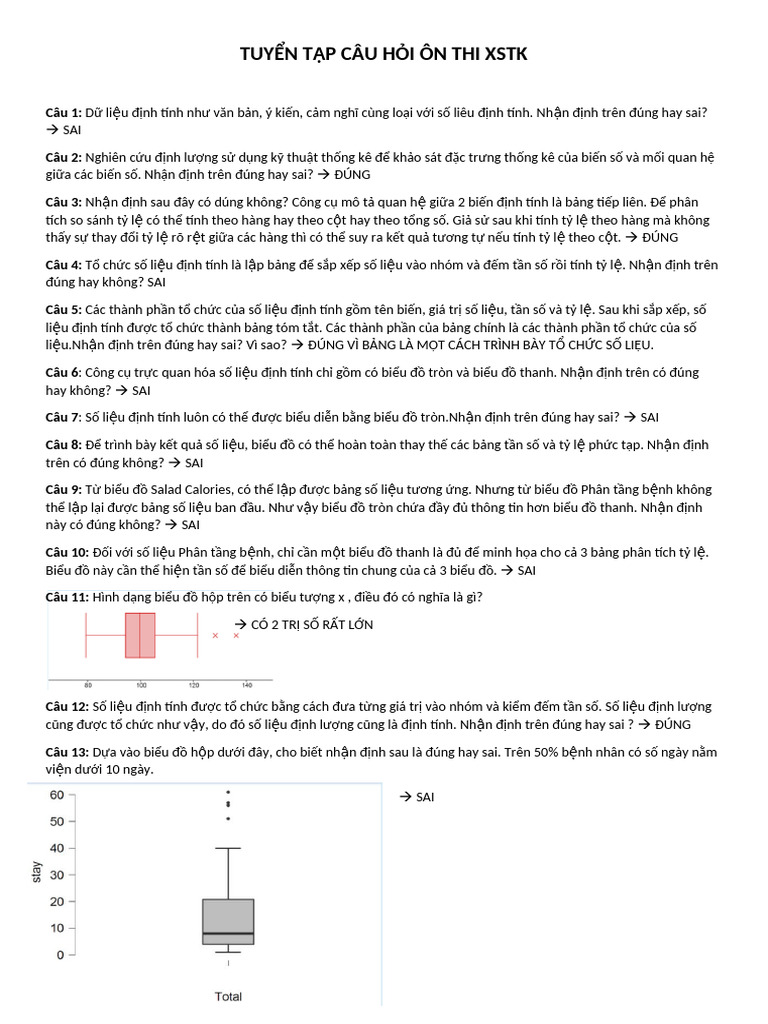 Ôn Thi GK XSTK | PDF