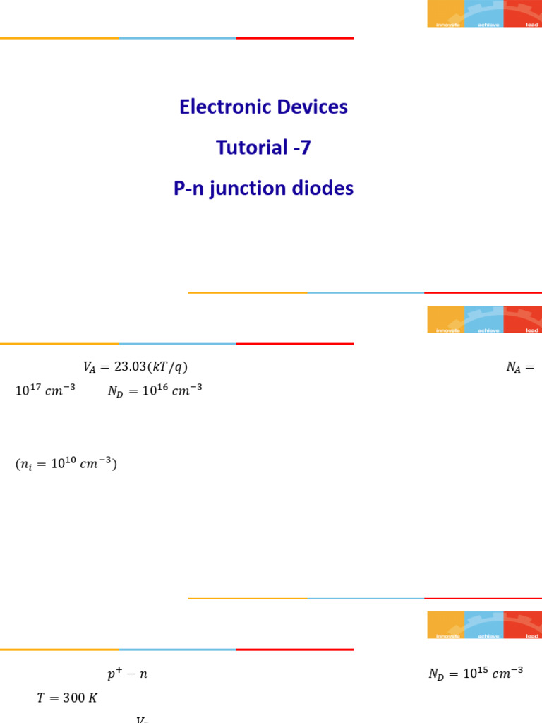 Current Analysis of Step Junction Diodes | PDF | P–N Junction | Diode