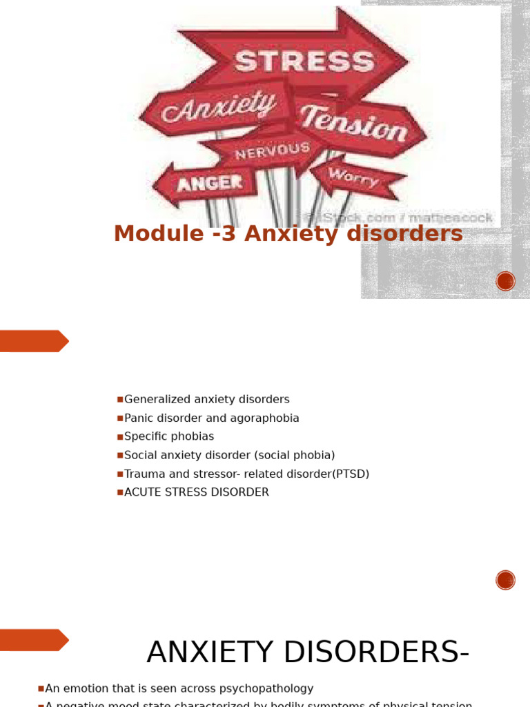 Anxiety Disorders Module 3 2 | PDF | Anxiety | Panic Disorder