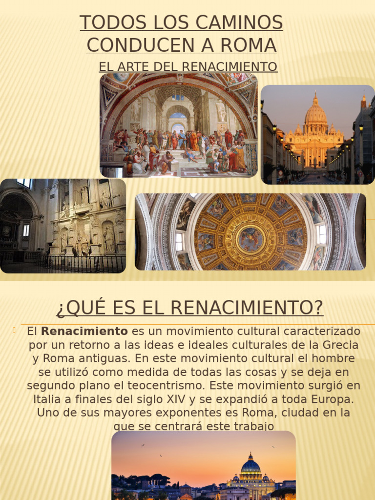 Todos Los Caminos Conducen A Roma. | PDF | Miguel Ángel | Renacimiento