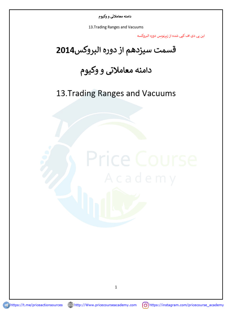 13trading Ranges and Vacuums | PDF