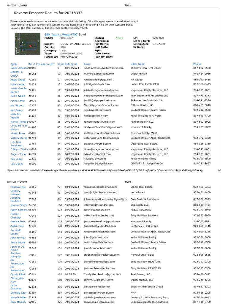Reverse Prospect List #1 | PDF | Real Estate