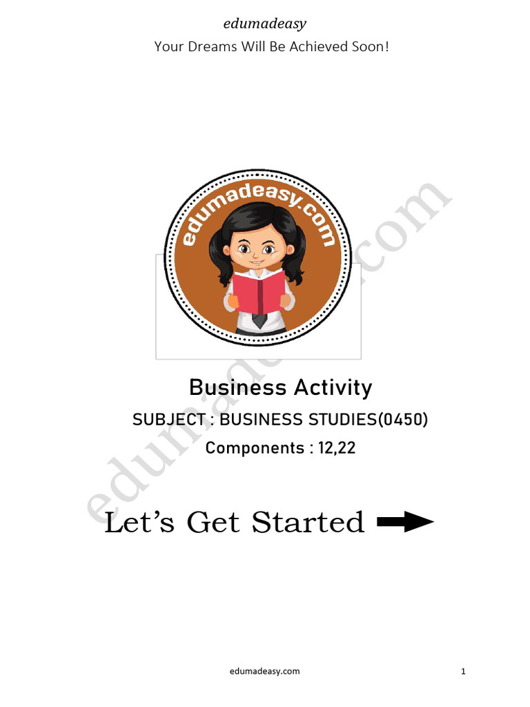 Ch-1 Business Activity-1 | PDF | Business