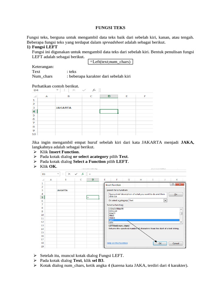 Fungsi Tek1 Spreadsheet Akl X | PDF