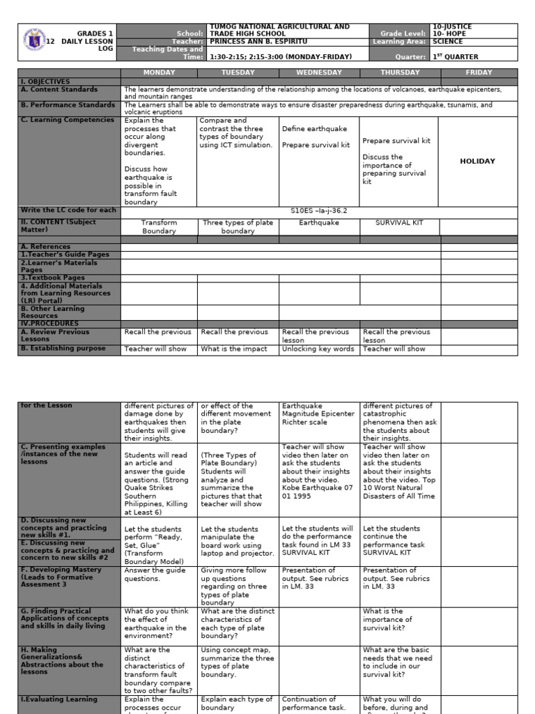 Science 10 4 | PDF | Earthquakes | Cognition
