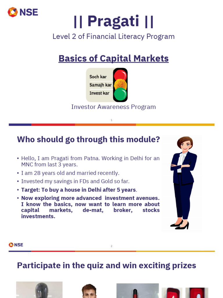 Level 2 - Pragati - Basics of Capital Markets | PDF | Capital Market | Securities (Finance)