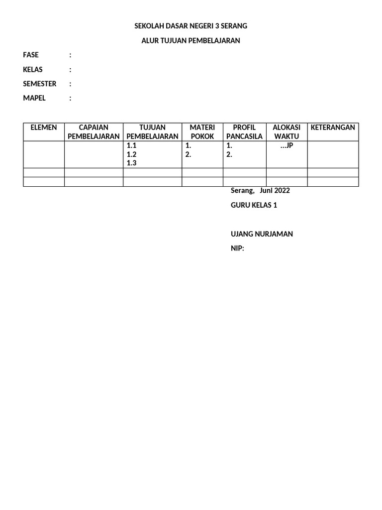 Contoh Form Atp | PDF