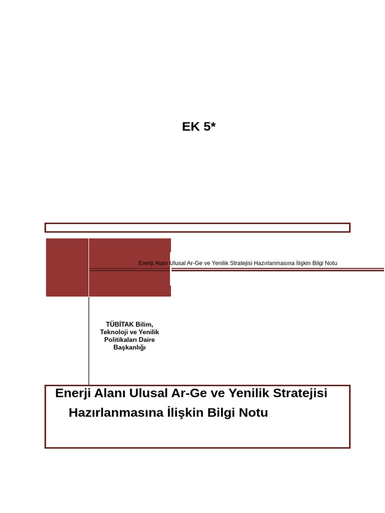 BTYK22 Ek5 Enerji Bilgi Notu | PDF