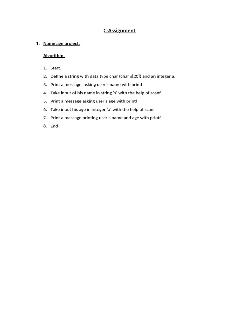 C Assignment | PDF
