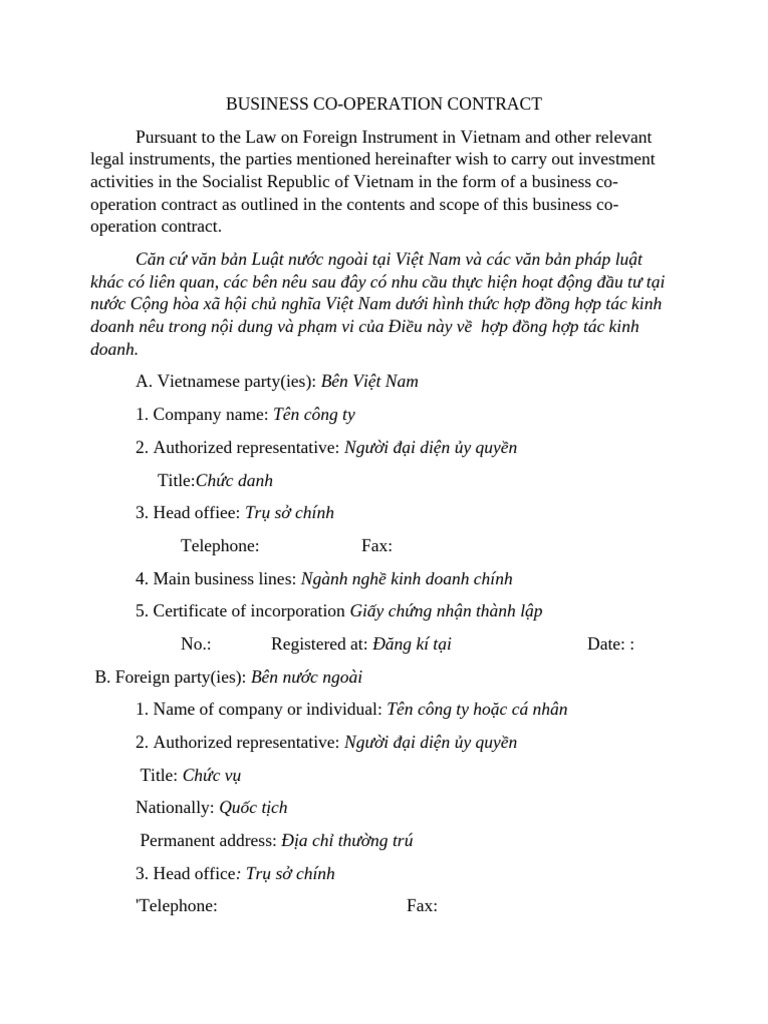 Hop Dong 2. English A-V | PDF