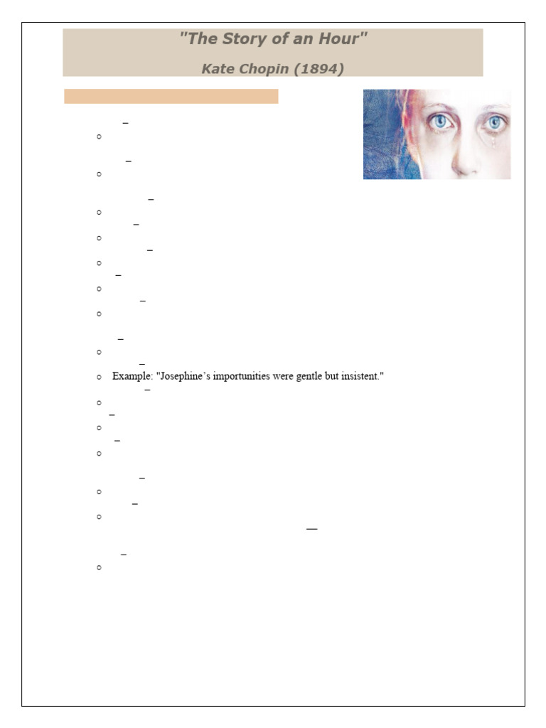 Vocabulary from "The Story of an Hour" | PDF | Philosophy