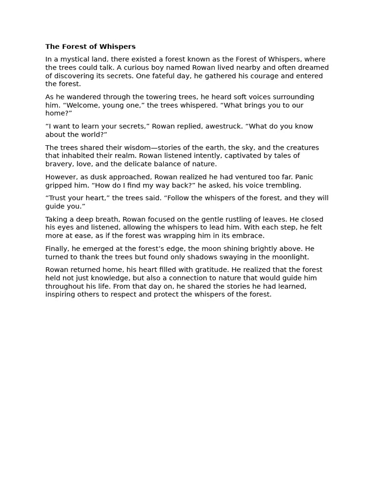 The Forest of Whispers | PDF