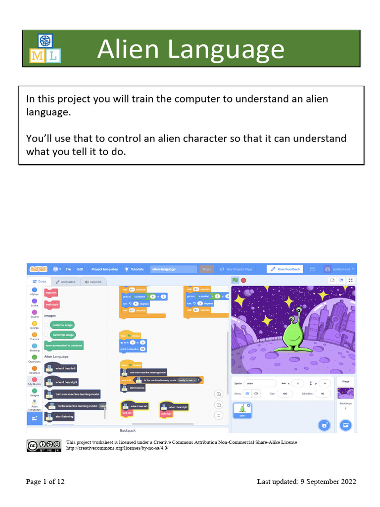 ML - Worksheet: Alien Language | PDF | Speech Recognition | Machine ...