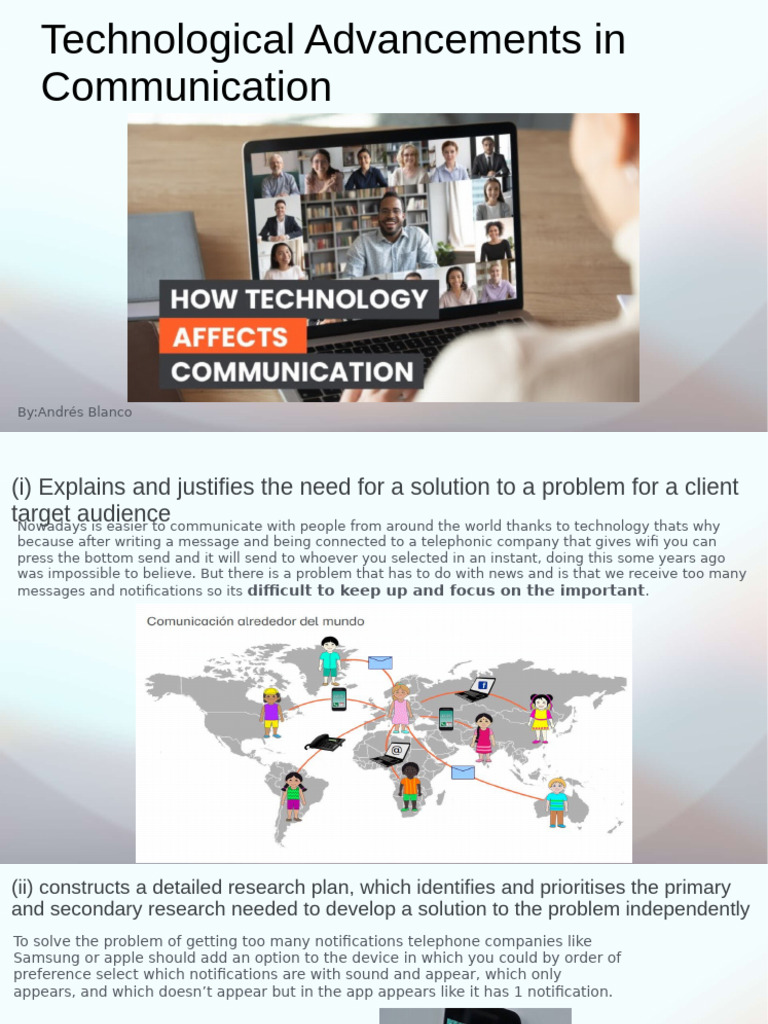 Technological Advances in Communication | PDF