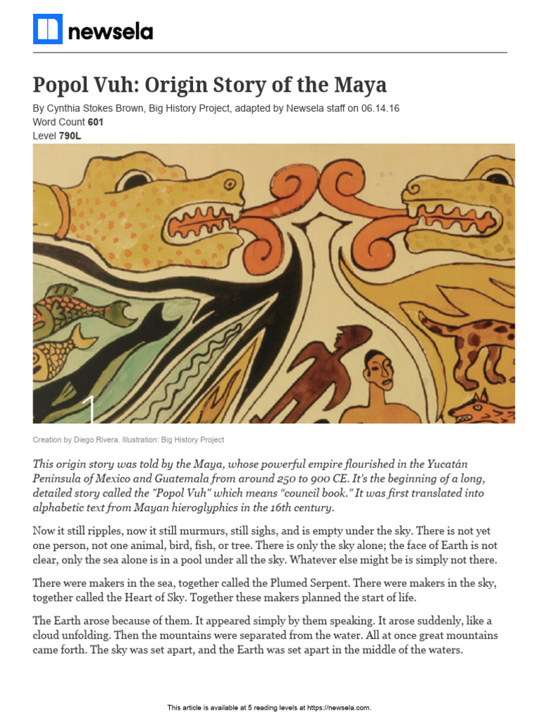 Popol Vuh Simplified | PDF | Maya Civilization