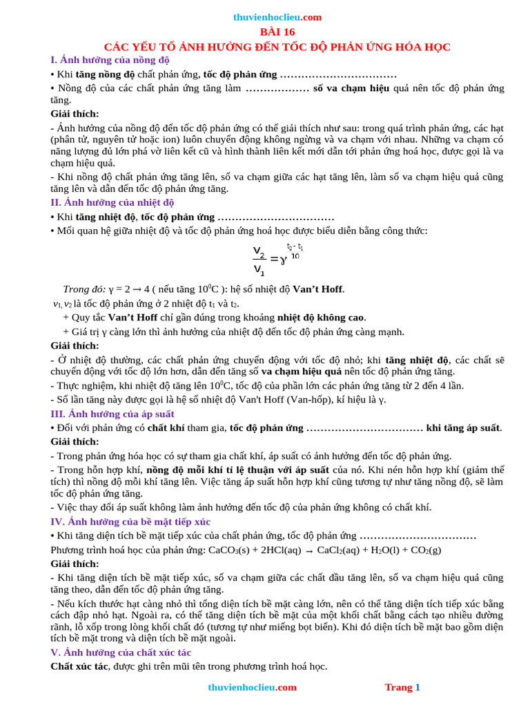 Bai Tap Hoa 10 CTST Bai 16 | PDF
