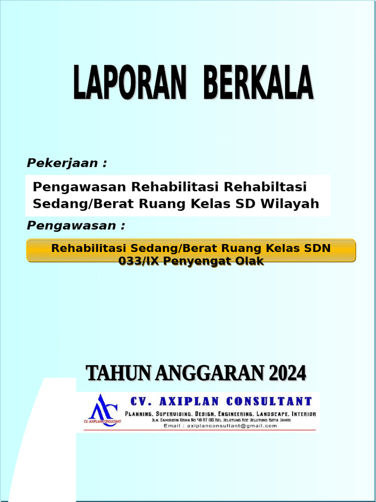 Contoh Cover Laporan 3 | PDF