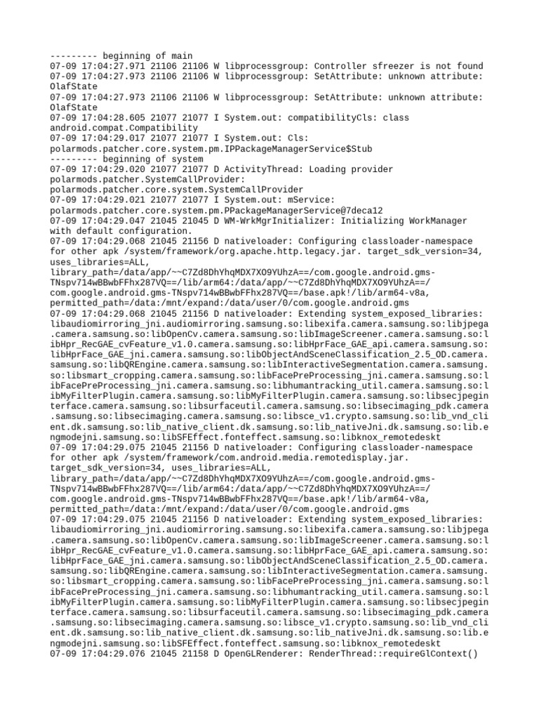 Android System Log Analysis | PDF | System Software | Software Development