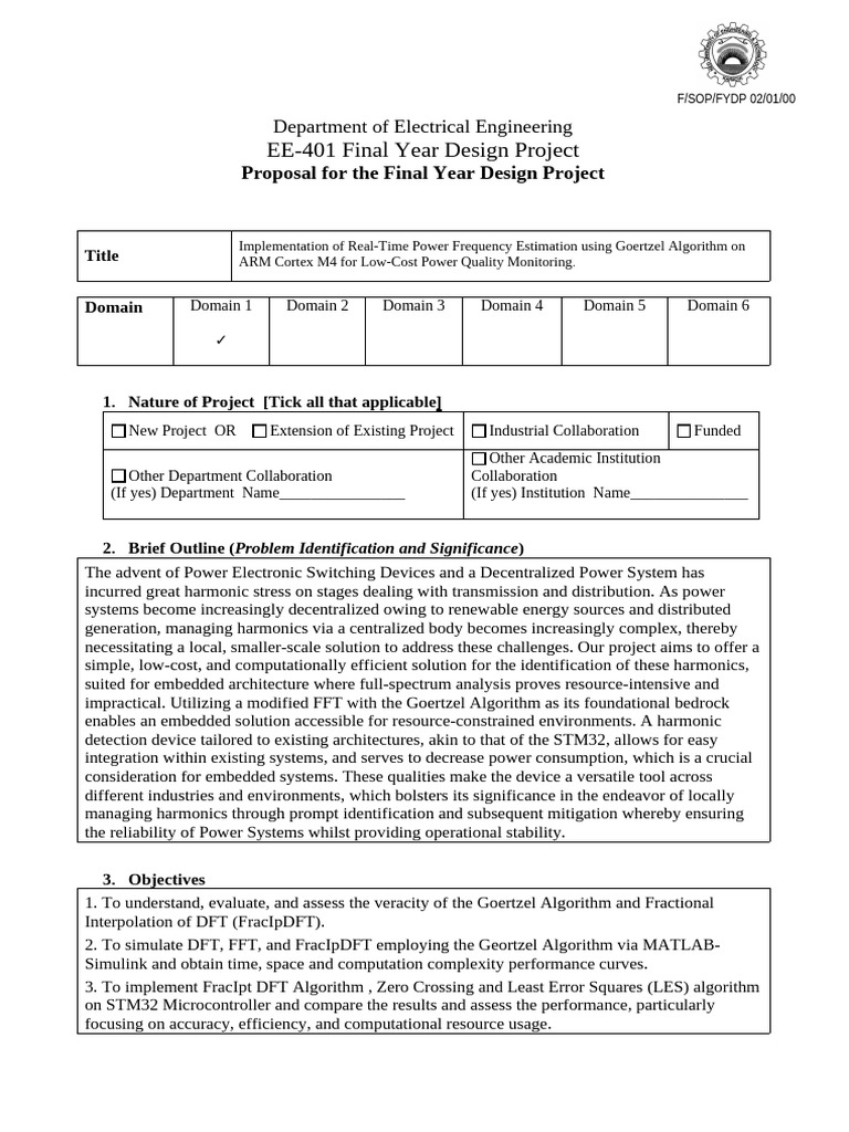(Draft) FMU Prototype FYDP Proposal RE | PDF | Discrete Fourier Transform | Algorithms