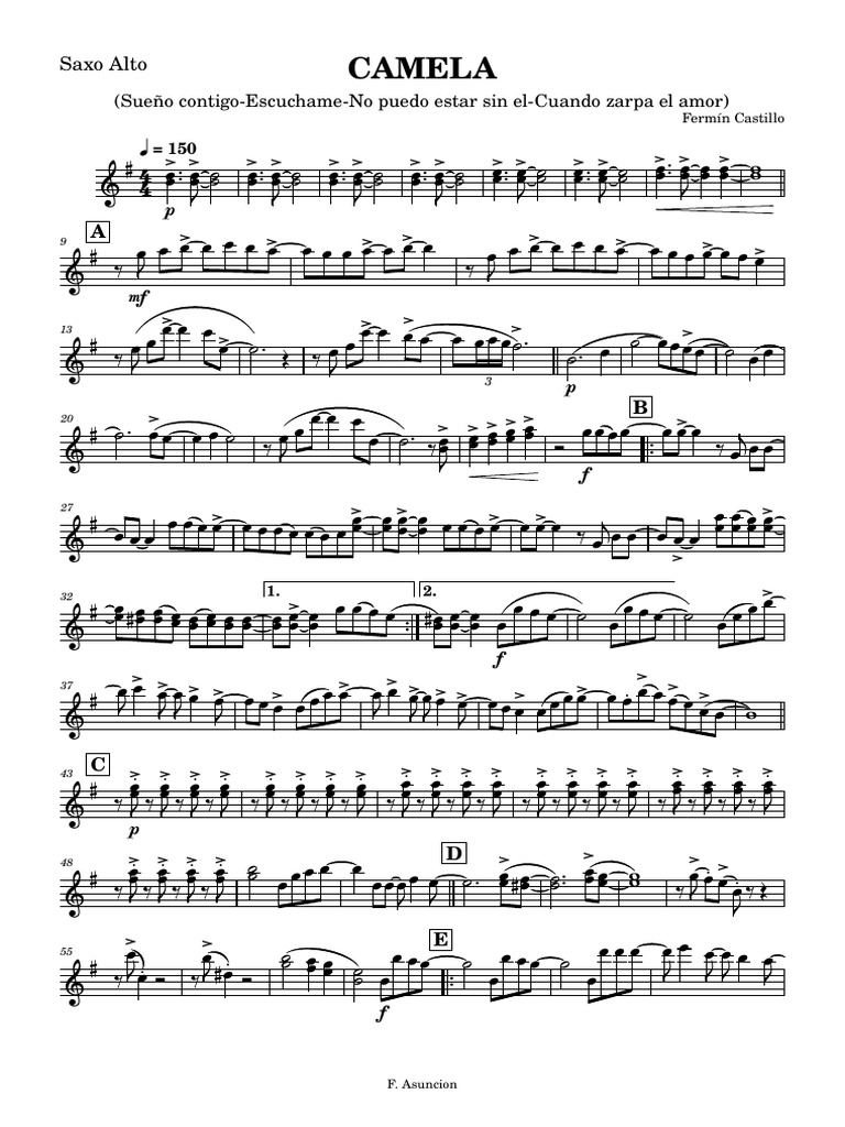 Camela Mix Charanga (2) Saxo Alto | PDF