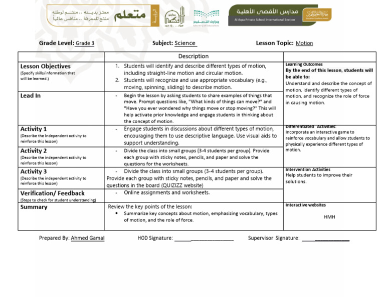 Grade 3 Weekly Lesson Plan 9 Term 1 | PDF | Lesson Plan | Human ...