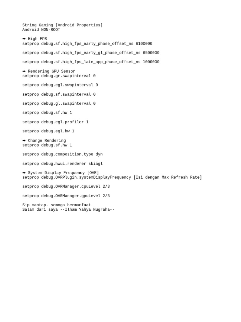 STRING GAMING Android Properties | PDF