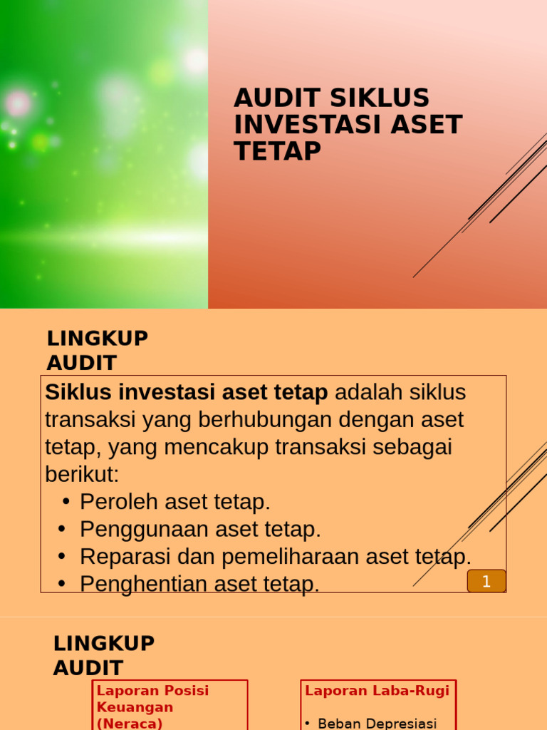 Bab 6 Audit Siklus Investasi Aset Tetap | PDF