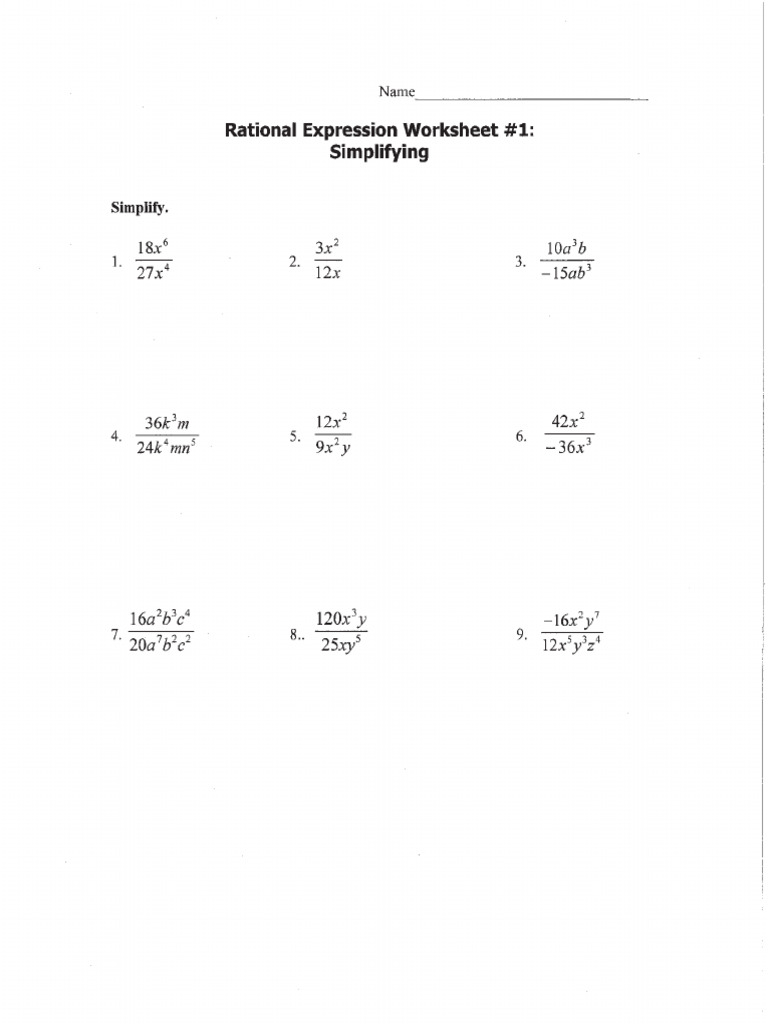 Algebra Worksheet 2 | PDF