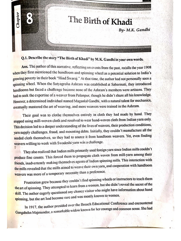 The BIrth of Khadi | PDF