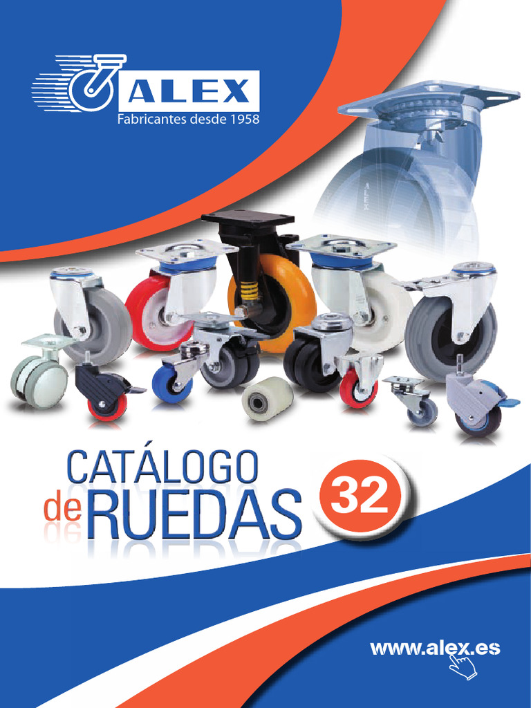 Ruedas Alex Catalogo 32 | PDF | Rodamiento (Mecánico) | Sustancias químicas