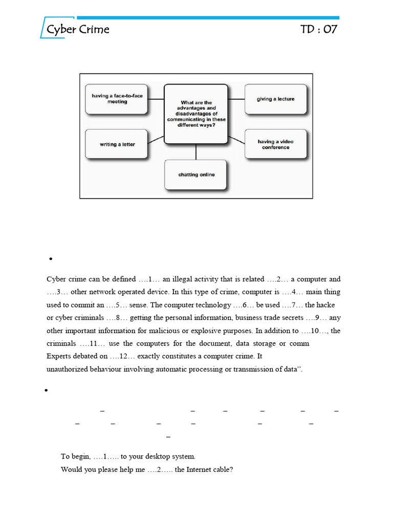 TD 7 Cyber Crime | PDF | Cybercrime | Computing