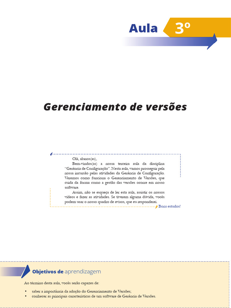 aula03 | PDF | Controle de versão | Armazenamento de dados de computador