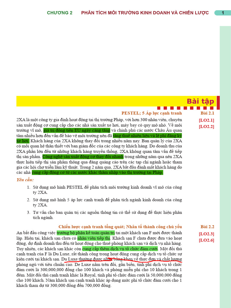 Bai Tap Chuong 2 | PDF