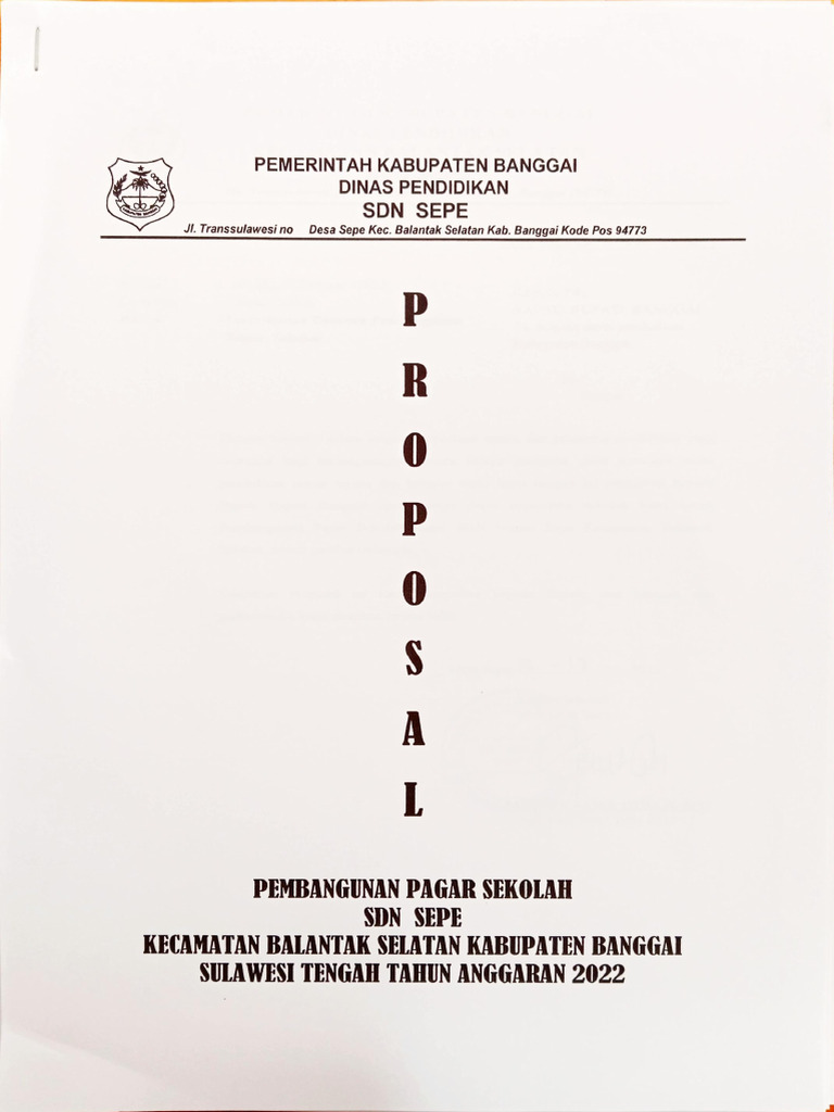 Proposal Pembangunan Pagar | PDF