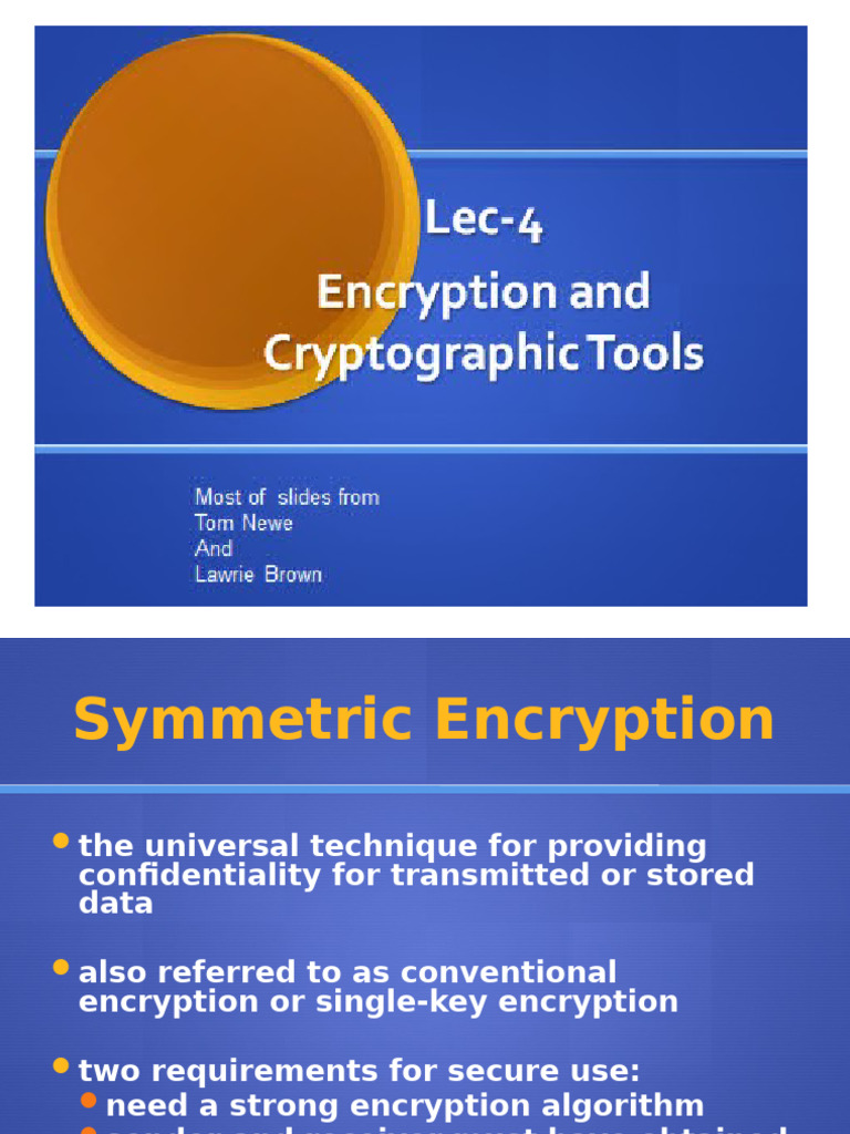 InfoSec PPT 4. (20 Slides) | PDF | Encryption | Cryptography