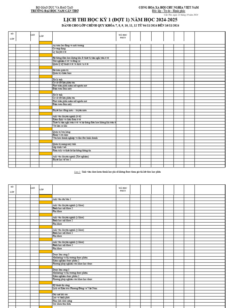H Thi HK1 2024-2025 Dot 1 Tu 04-11-2024-16-11-2024 - Gui-1 | PDF