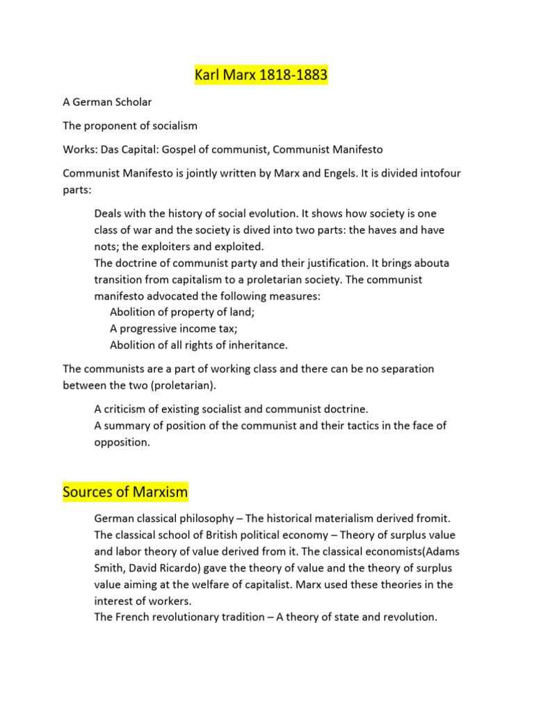 Karl Marx | PDF | Communism | Karl Marx