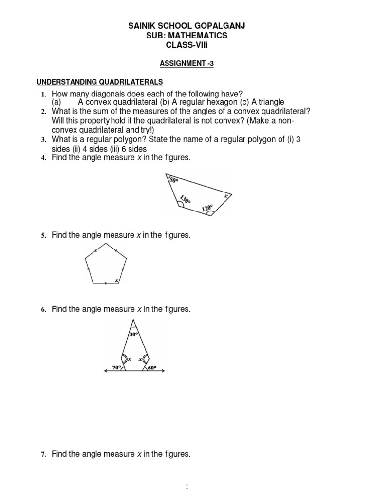 CH 3 Maths | PDF | Rectangle | Euclidean Geometry