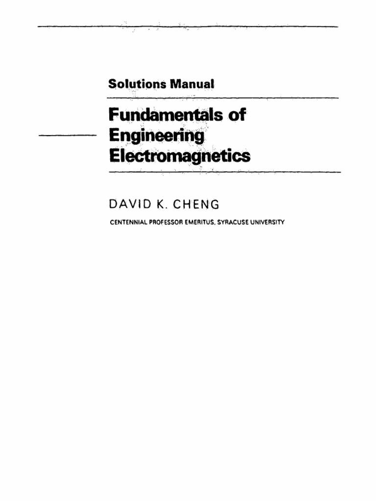 Cheng, David Keun - Field and Wave Electromagnetics-Pearson New ...