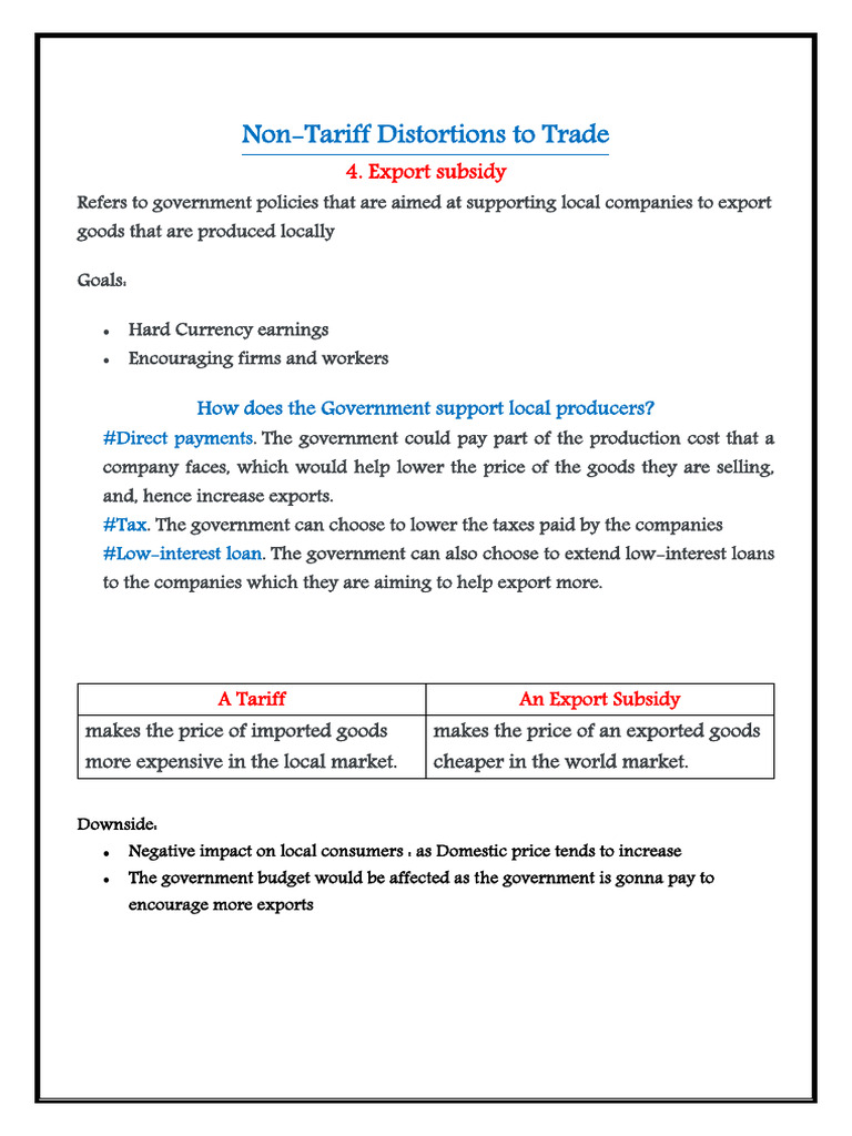Lecure 5-NTBs-Export Subsidy | PDF | Exports | Subsidy