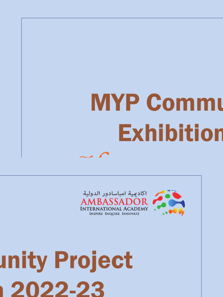 MYP Community Project Exibition 2022-23 (8 A3s) | PDF | Social Science